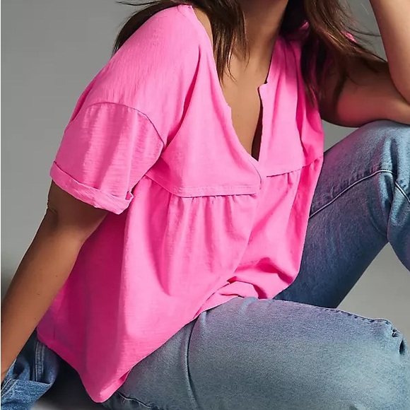 Pilcro | Tops | Pilcro Anthropologie Women 3x Pink Short Sleeve ...